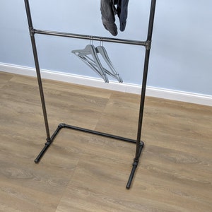 Retail Display Rack Industrial Pipe Clothing Rack Double Rail ...