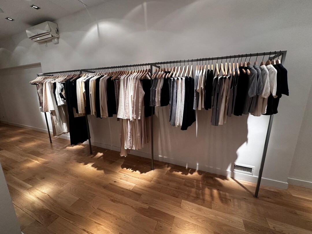 Minimalist Square Pipe Clothes Rack | Modern Garment Rail | Industrial ...