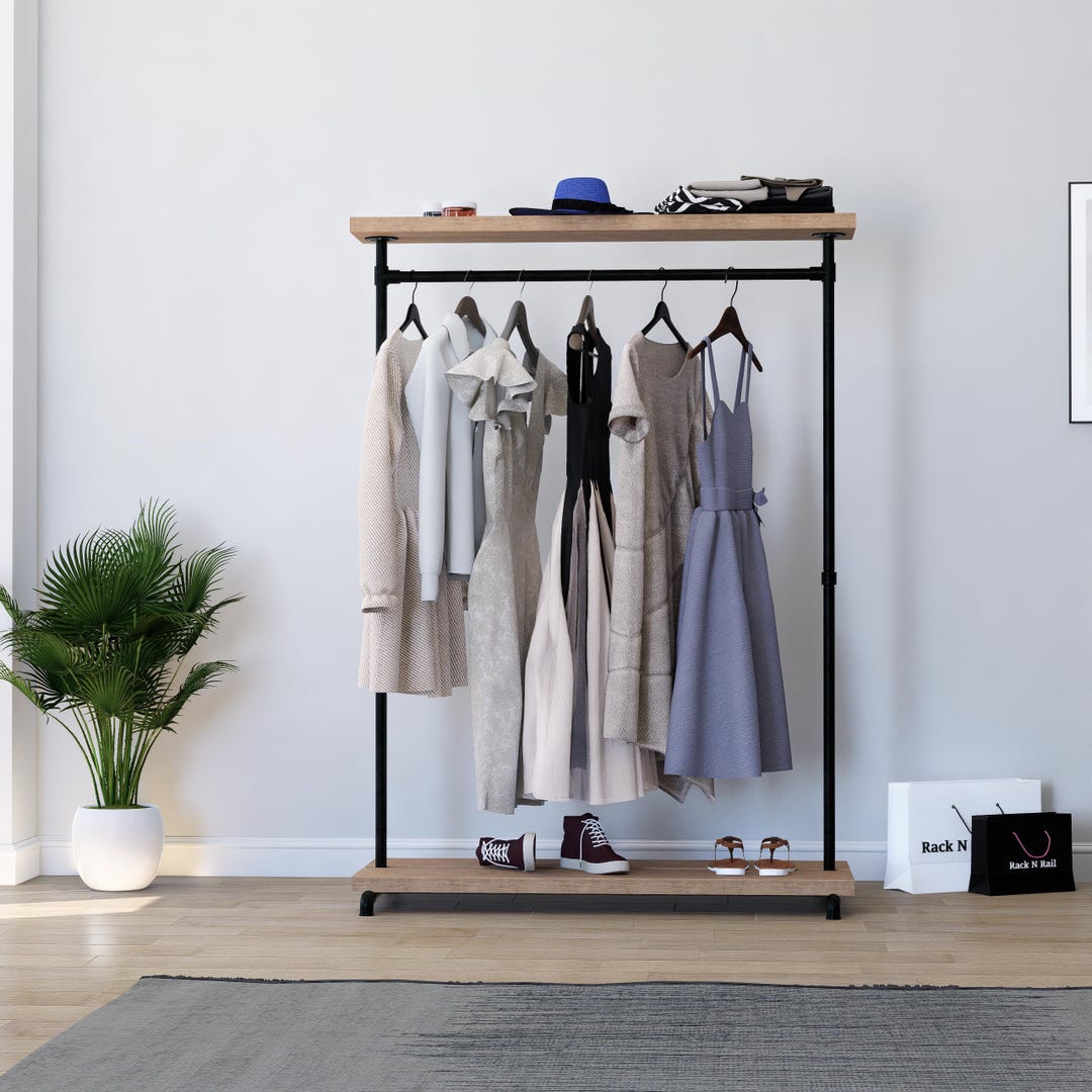 Retail Clothing Rack | Industrial Pipe Design | Clothes & Garment Rack ...