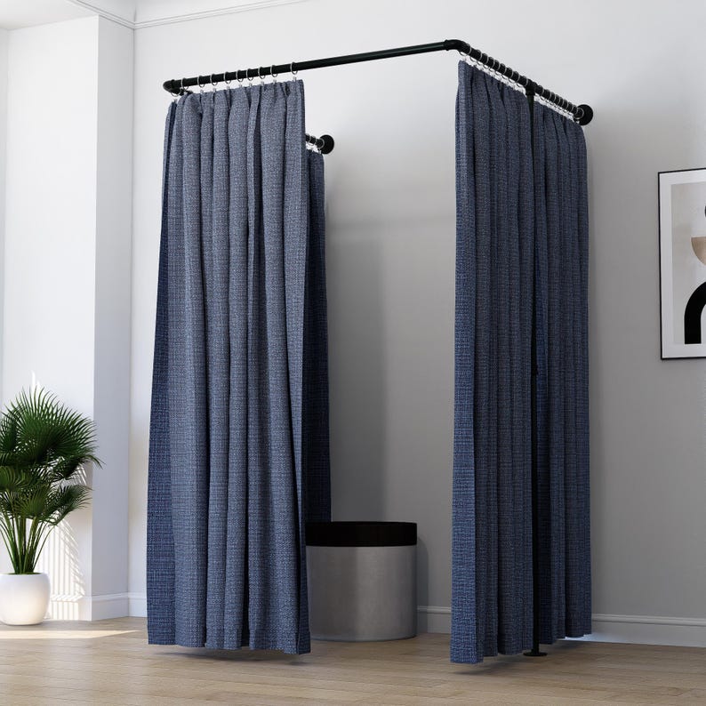 U-shaped Changing Room Curtain Rail | Wall & Floor Mounted Pipe Frame ...