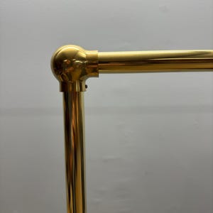 Freestanding Brass Clothing Rack Minimalist Polished Brass Clothes Rail ...