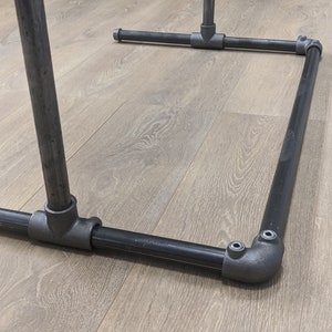 Retail Display Rack Industrial Pipe Clothing Rack Double Rail ...