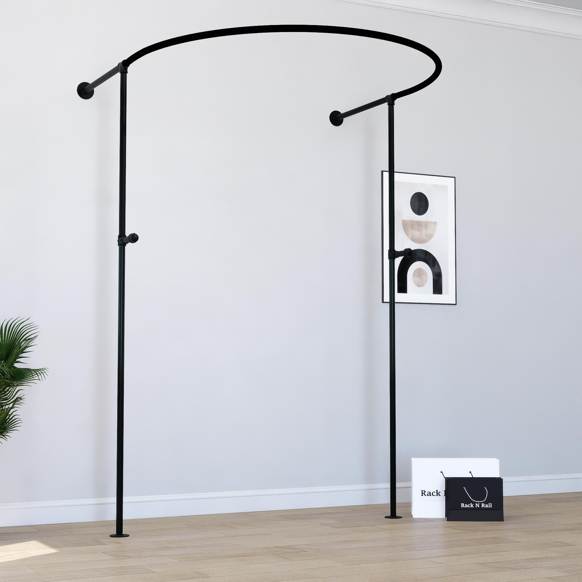 Curved Wall-mounted Changing Room Curtain Rail | Semi-circle Fitting ...