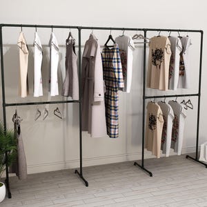 Handmade Modular Clothing Rack | Adjustable Sections | Customizable ...