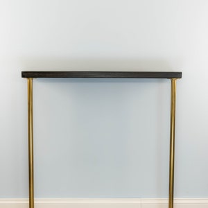 14x4cm Gold Legs Industrial Wooden Console Table - Hallway Table ...