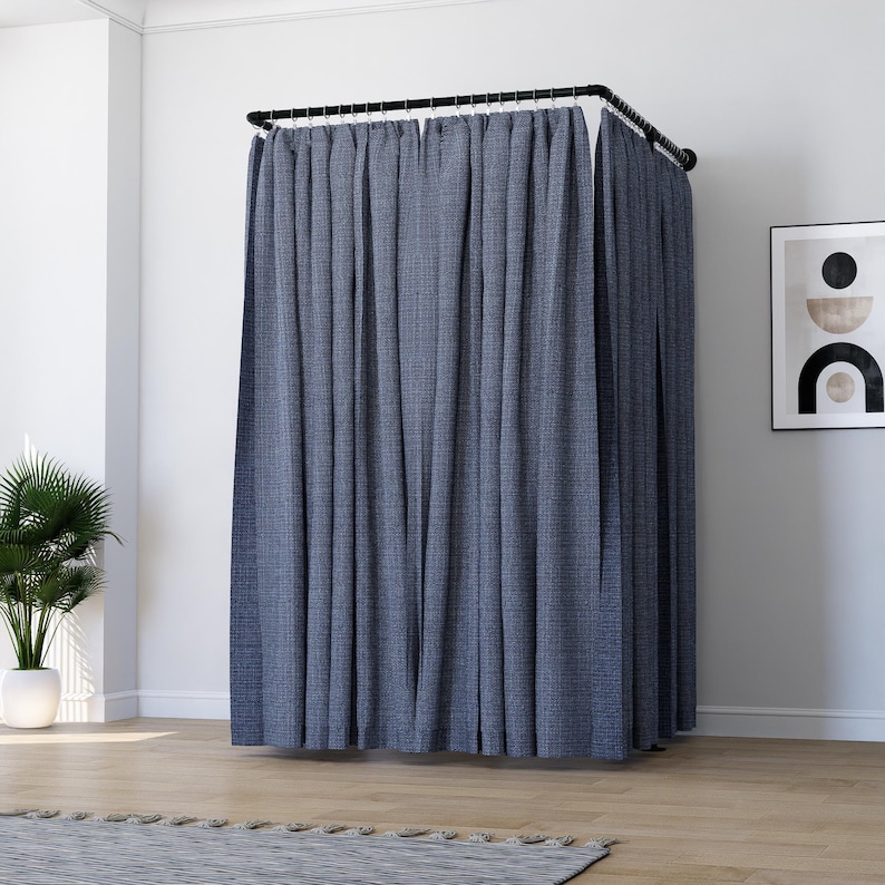 U-shaped Changing Room Curtain Rail | Wall & Floor Mounted Pipe Frame ...