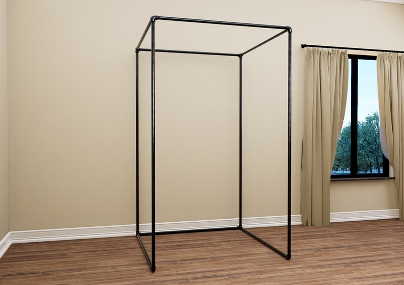 Free-standing Changing Room Curtain Rail | Rectangular Fitting Booth ...