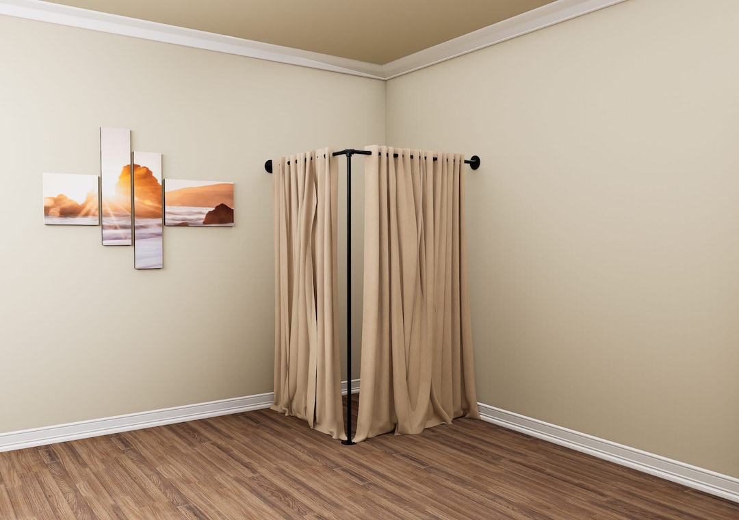 Corner Wall-mounted Changing Room Curtain Rail | Retail Fitting Room ...