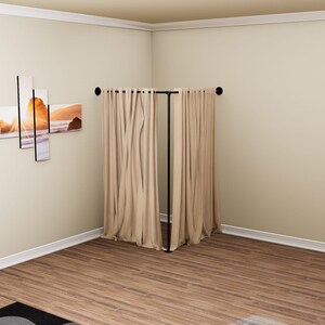 Corner Wall-mounted Changing Room Curtain Rail | Retail Fitting Room ...