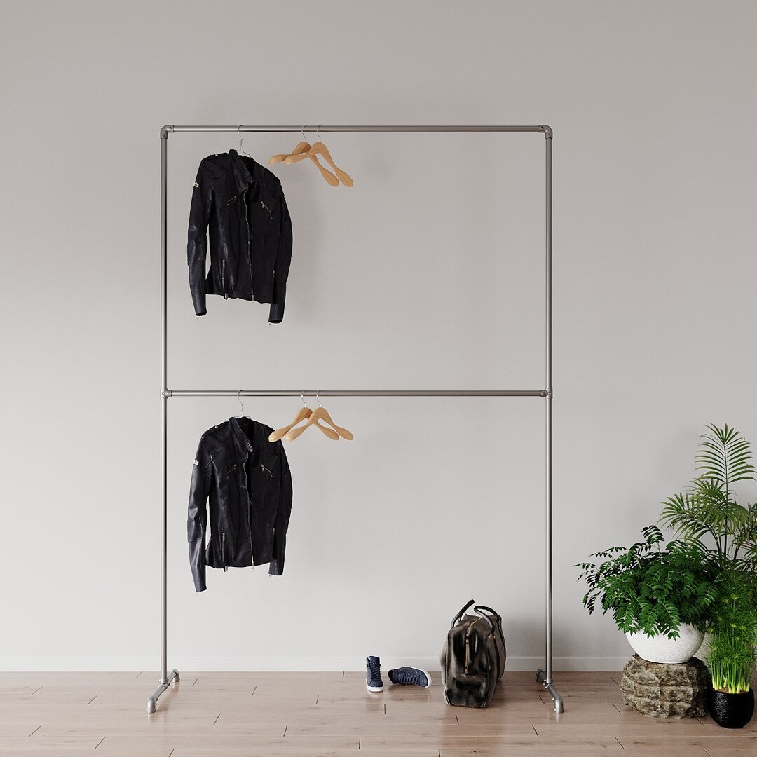 Industrial Clothing Rack Galvanised Clothing Rail Garment Rack Bespoke ...