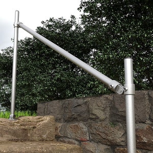 Industrial Pipe Handrail Outdoor Handrail Variable Angle Mobility and ...