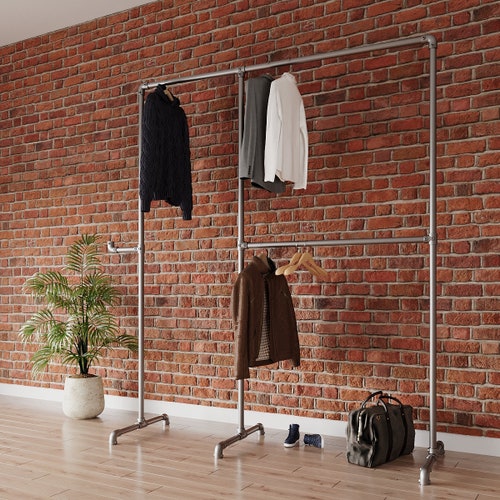 Heavy Duty Pipe Clothes Rack Clothes Rack Garment Industrial - Etsy