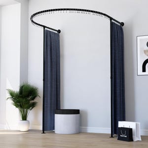 CUSTOM Curved Changing Room Curtain Rail Clothes Shop Fitting Room ...