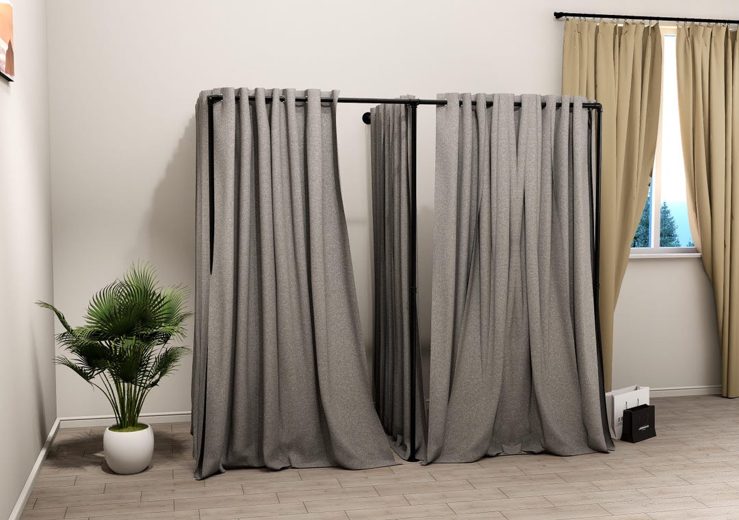 Changing Room Curtain Rail Clothes Shop Fitting Room, Dressing Room ...