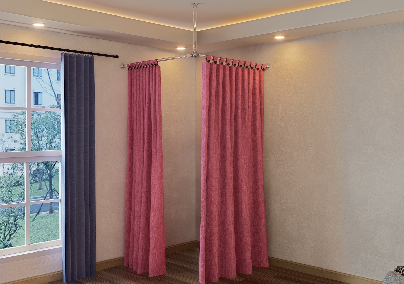 Lucite Changing Room Curtain Rail | Wall & Ceiling Mounted Fitting ...