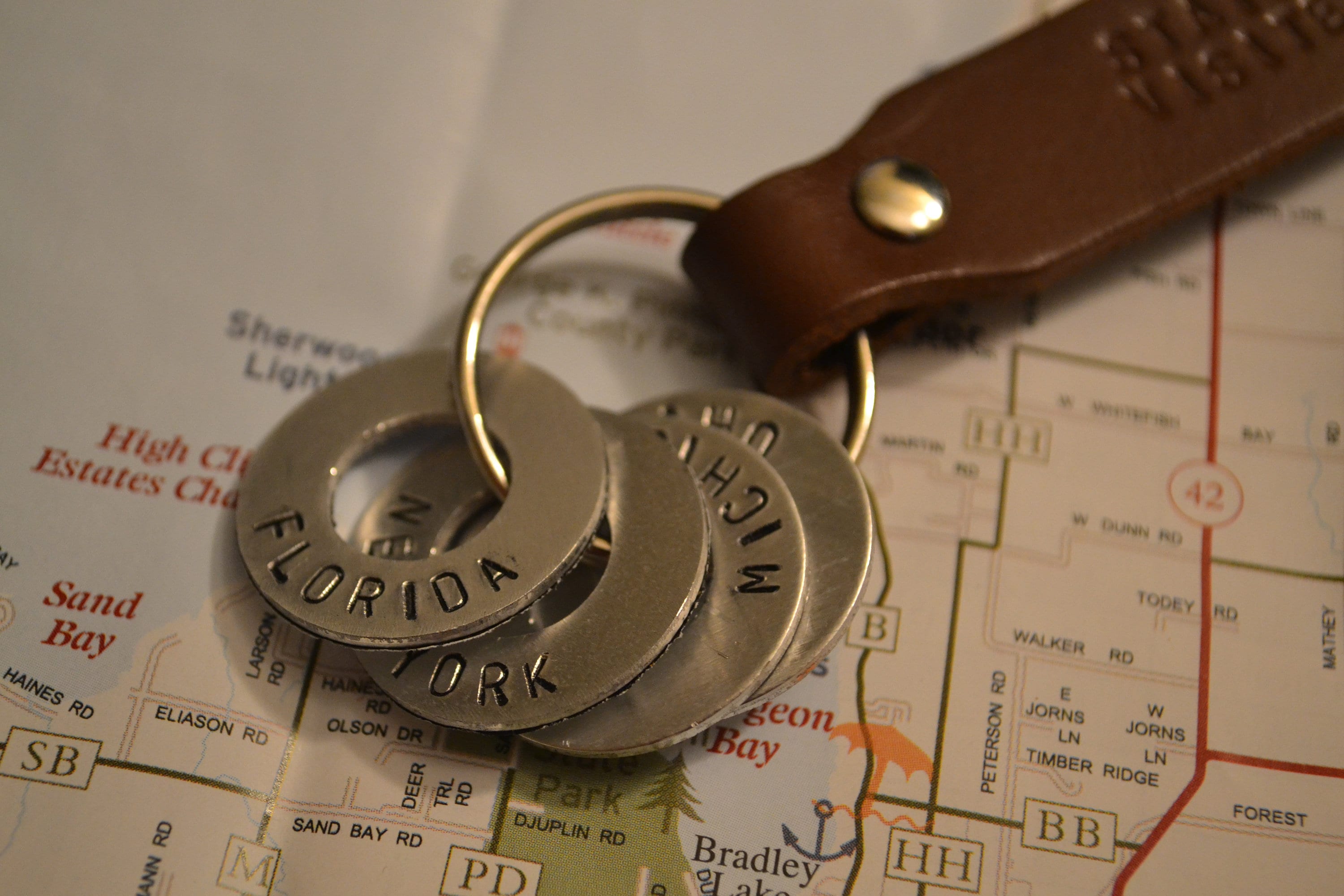 Travel Tokens for Leather Keychain Travel Gift National | Etsy