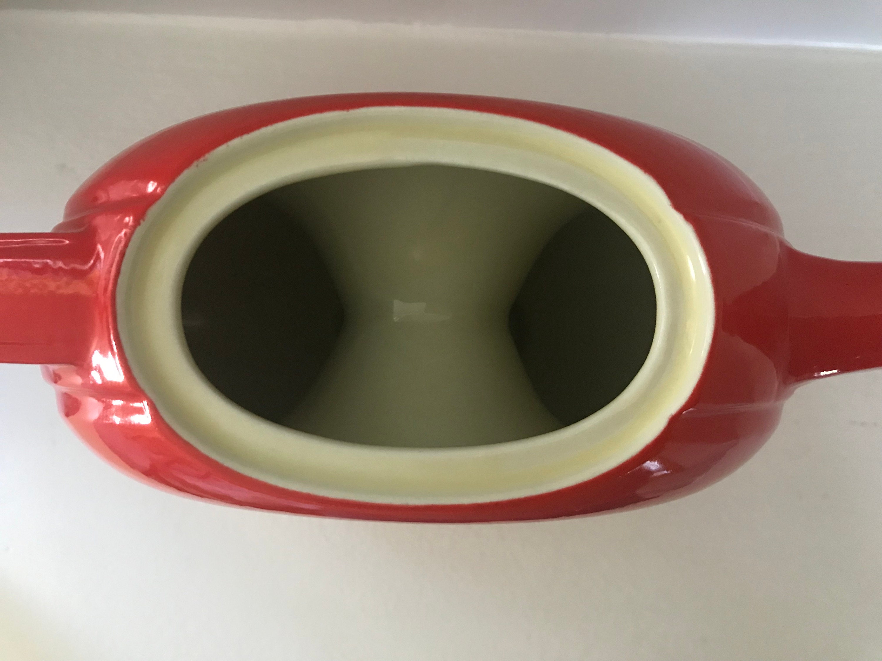 1930s Chinese Red Hall China Donut Teapot - Etsy