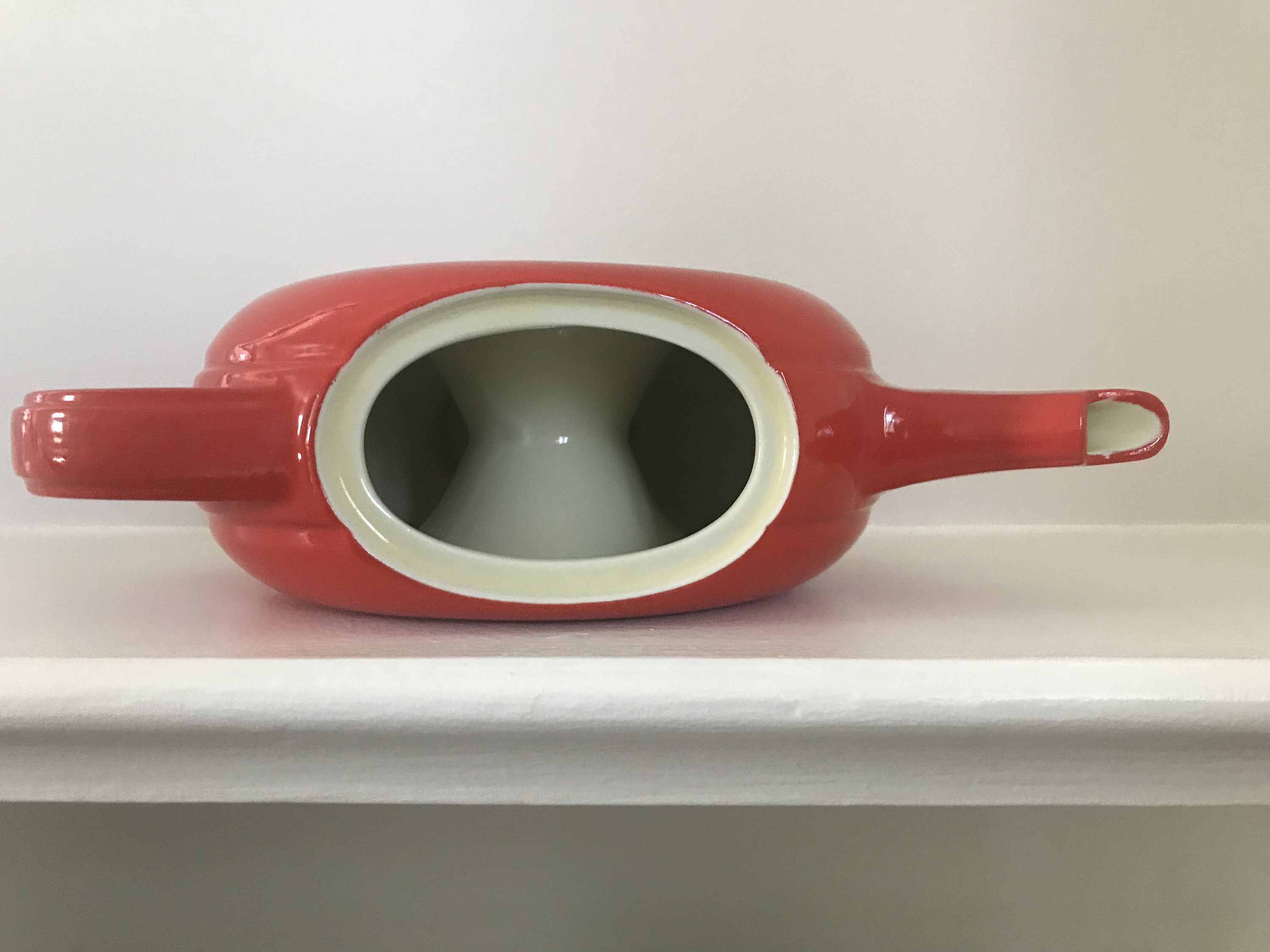 1930s Chinese Red Hall China Donut Teapot - Etsy