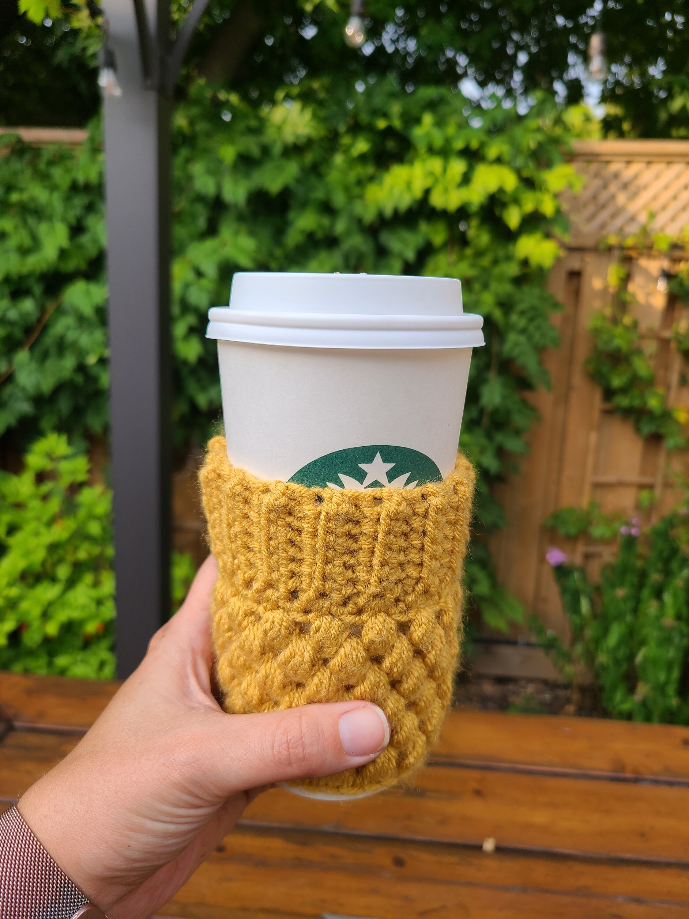 Handmade Crochet Cup Cozy – Bobble or Twist Design – Eco-friendly ...