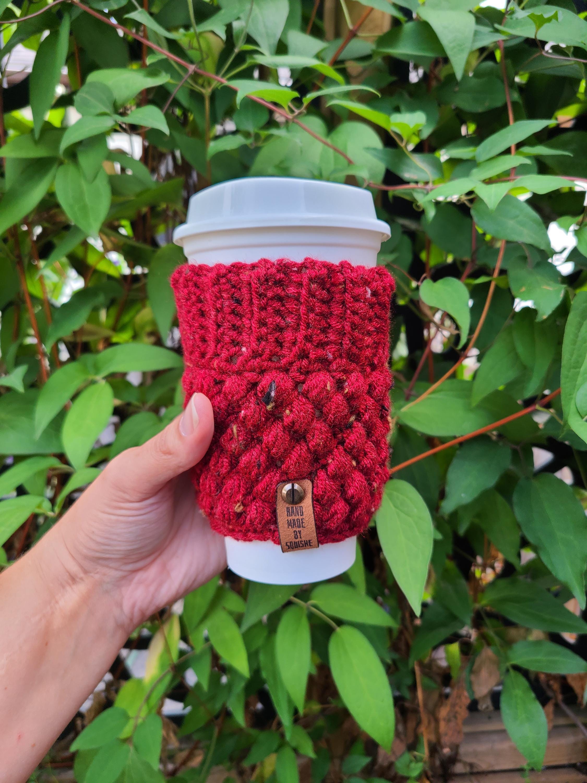 Handmade Crochet Cup Cozy – Bobble or Twist Design – Eco-friendly ...