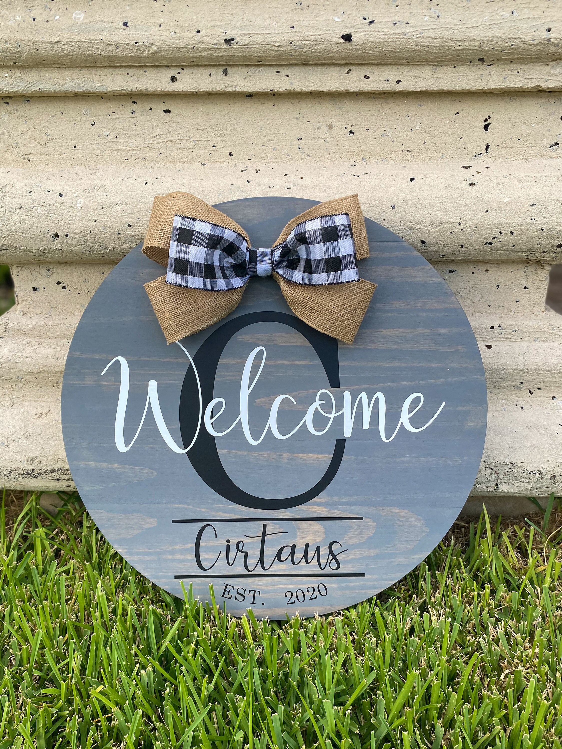 Welcome Family Sign Door Hanger Home Decor Wooden Door | Etsy