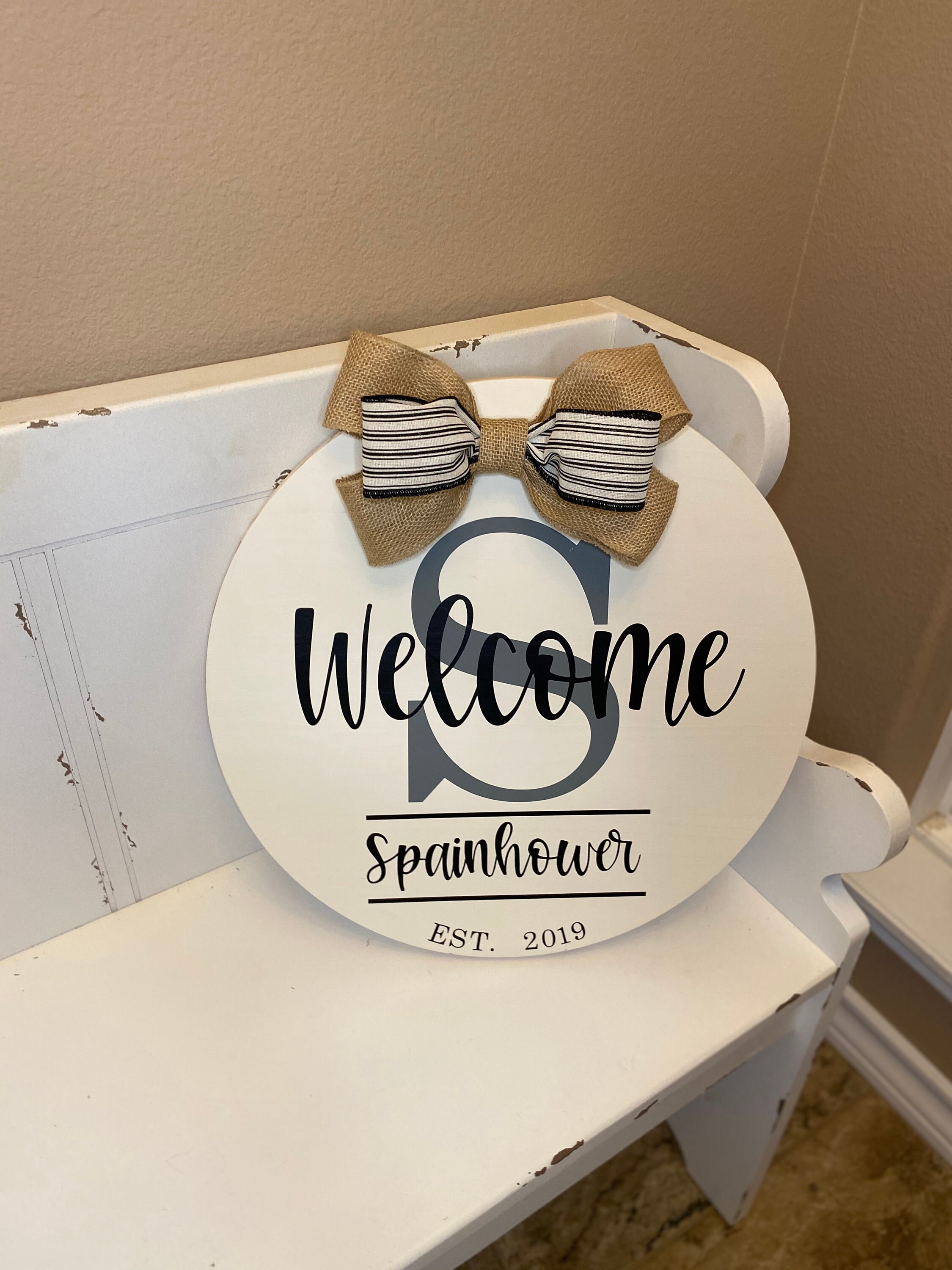 Welcome Family Sign Door Hanger Home Decor Wooden Door | Etsy