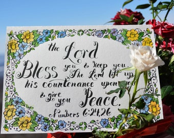 May the Lord Bless You and Keep You Printable Blessing Card - Etsy UK