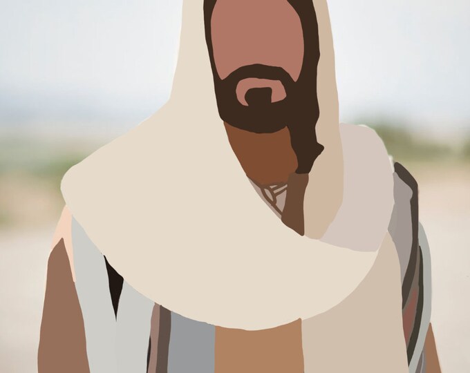 Jesus Christ No Face Portrait; Digital Painted Jesus Christ Portrait - Etsy