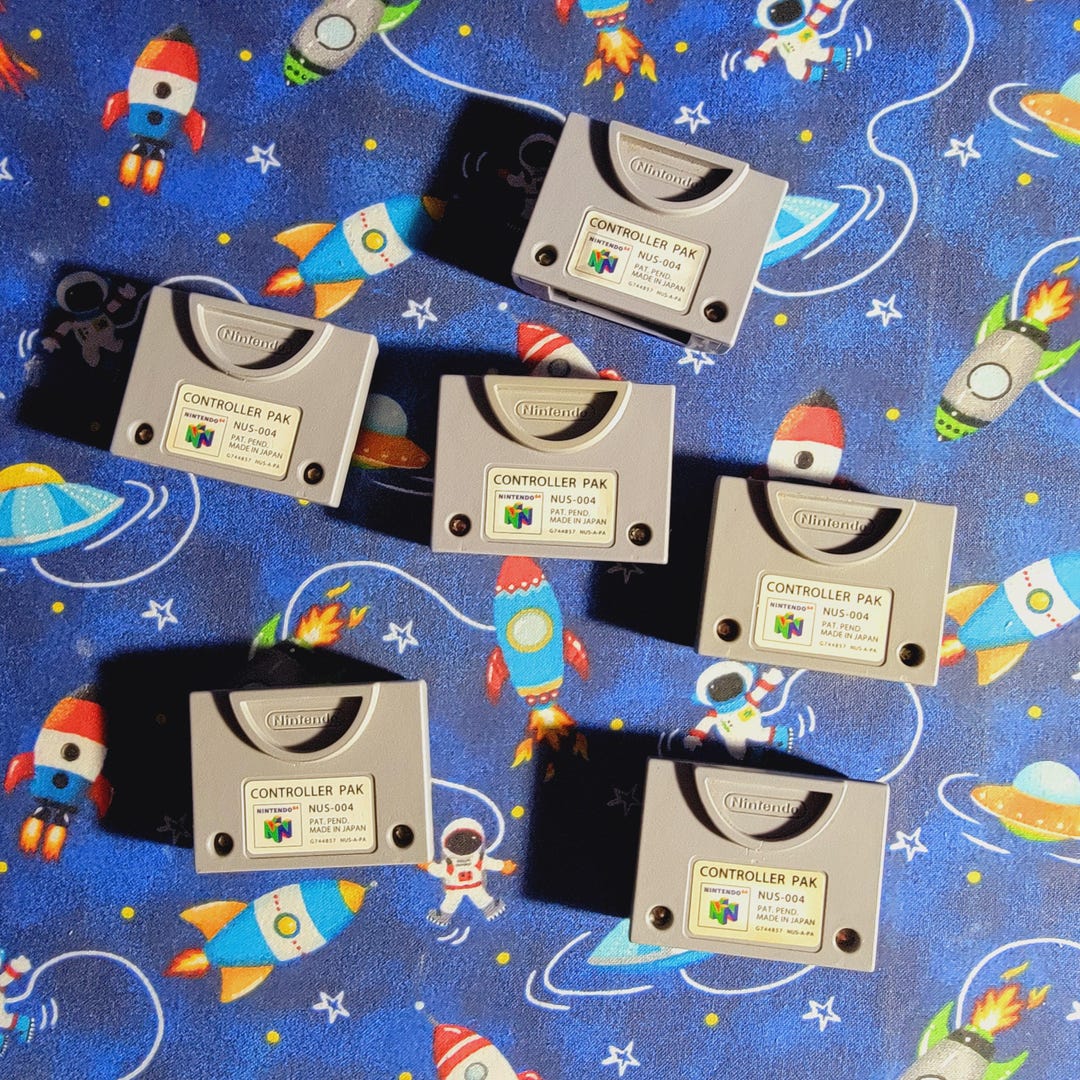N64 Controller Memory Card Pak / Pack Authentic OEM Nintendo Saves Data ...
