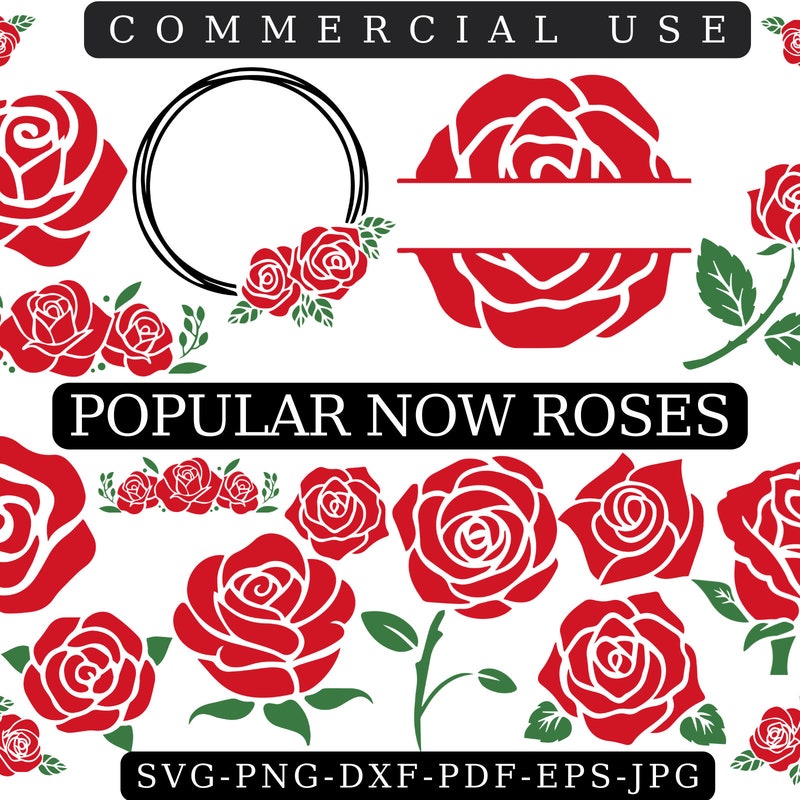 Rose Svg - Etsy