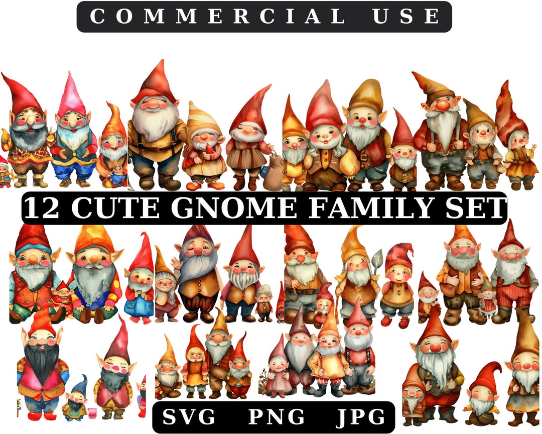 Gnome Family Clipart,father Mother Daughter Son Gnome House Png,dad Mom ...