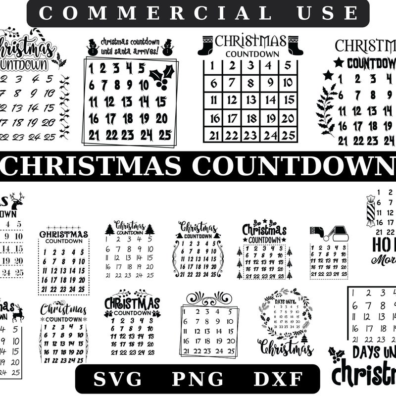 Days Until Christmas Svg - Etsy