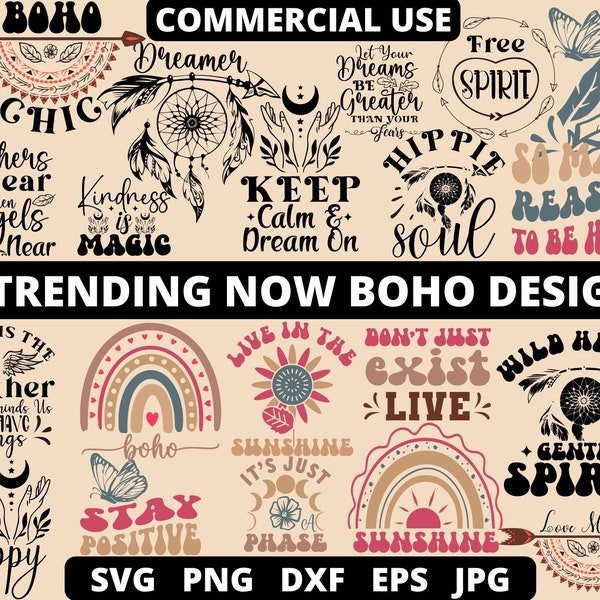 Boho Svg - Etsy
