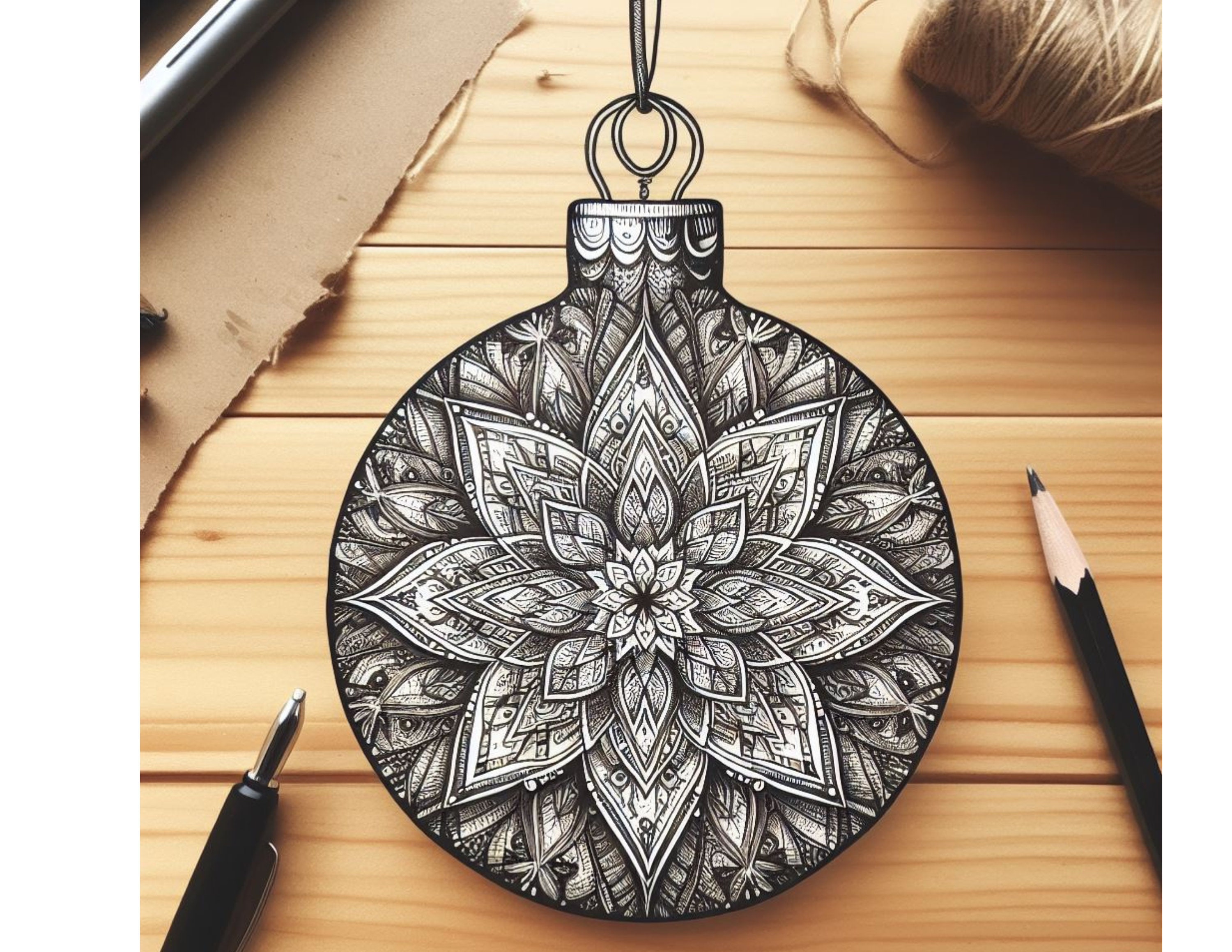Christmas Mandala SVG Bundle: Zentangle Ornaments (digital Download) - Etsy
