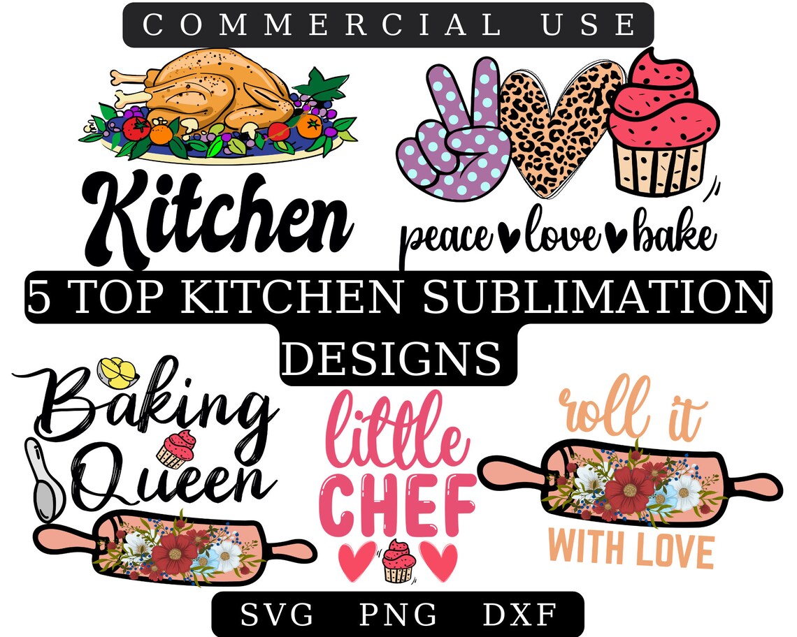 Kitchen Sublimation Svg Funny Kitchen Bundle Kitchen Design - Etsy