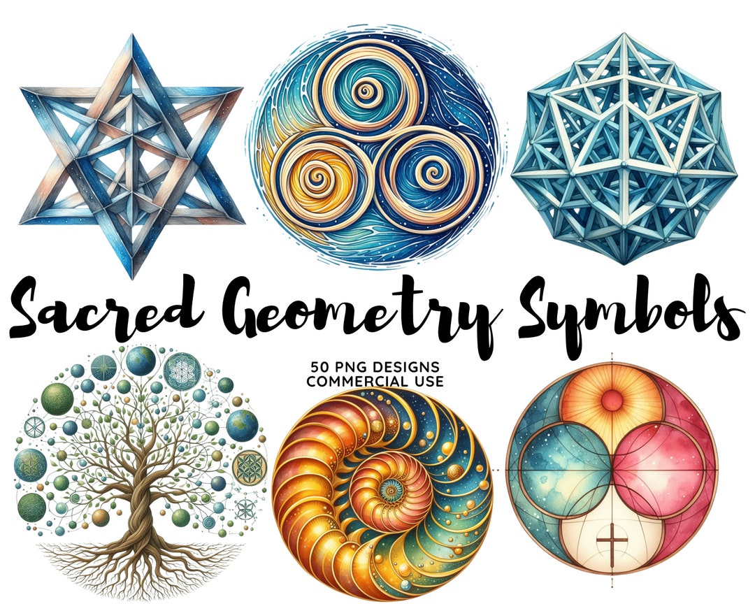 Sacred Geometry Symbols Clipart: High-resolution PNG (digital Download ...