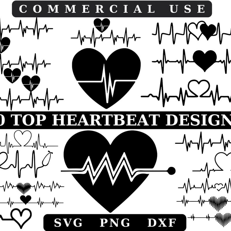 Heart Beat Svg - Etsy