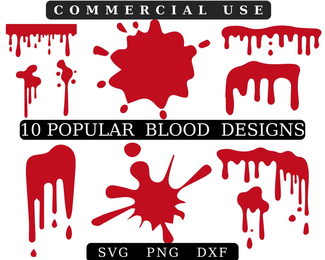 Blood Splatter SVG Bundle, Blood Svg,halloween Blood SVG, Dripping Svg ...