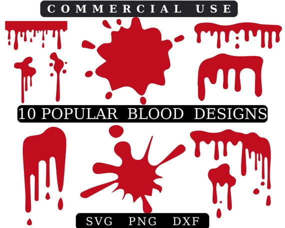 Blood Clipart SVG Bundle Blood Svghalloween Blood SVG - Etsy