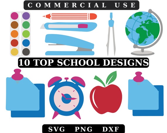 School Supplies SVG Bundleschool Supplies Svgback to School - Etsy