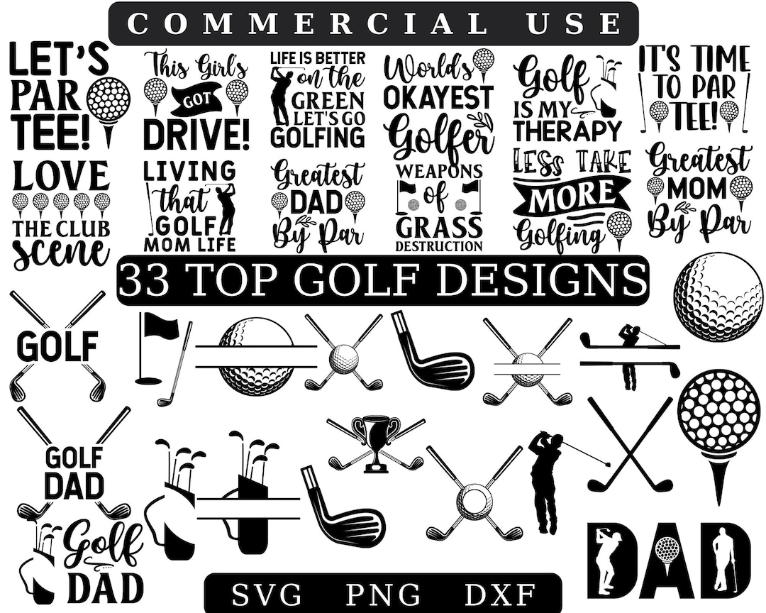 Golf Svg Bundle,golfer Svg,ball Svg,golf Club Svg,player Svg,golfing ...