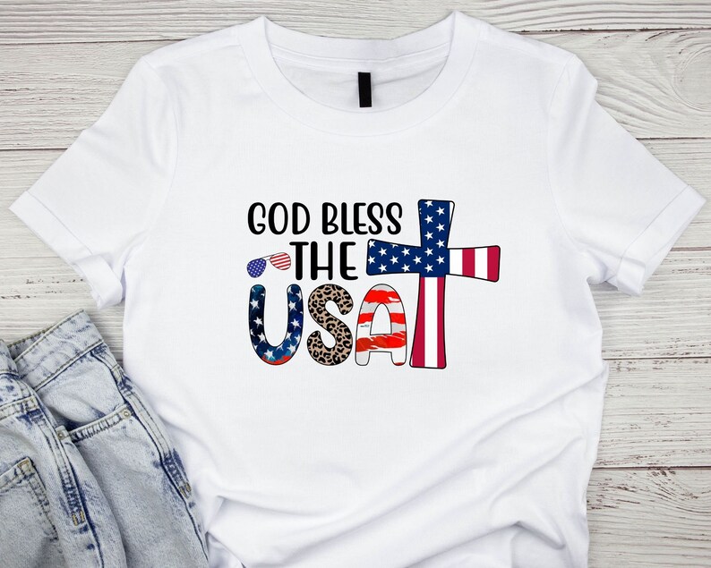 God Bless the USA Svg Png Dxf 4th of July Lady Svg PNG File | Etsy