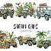 Watercolor Tropical Jungle Safari Car, Kids Sublimation, Baby Shower ...