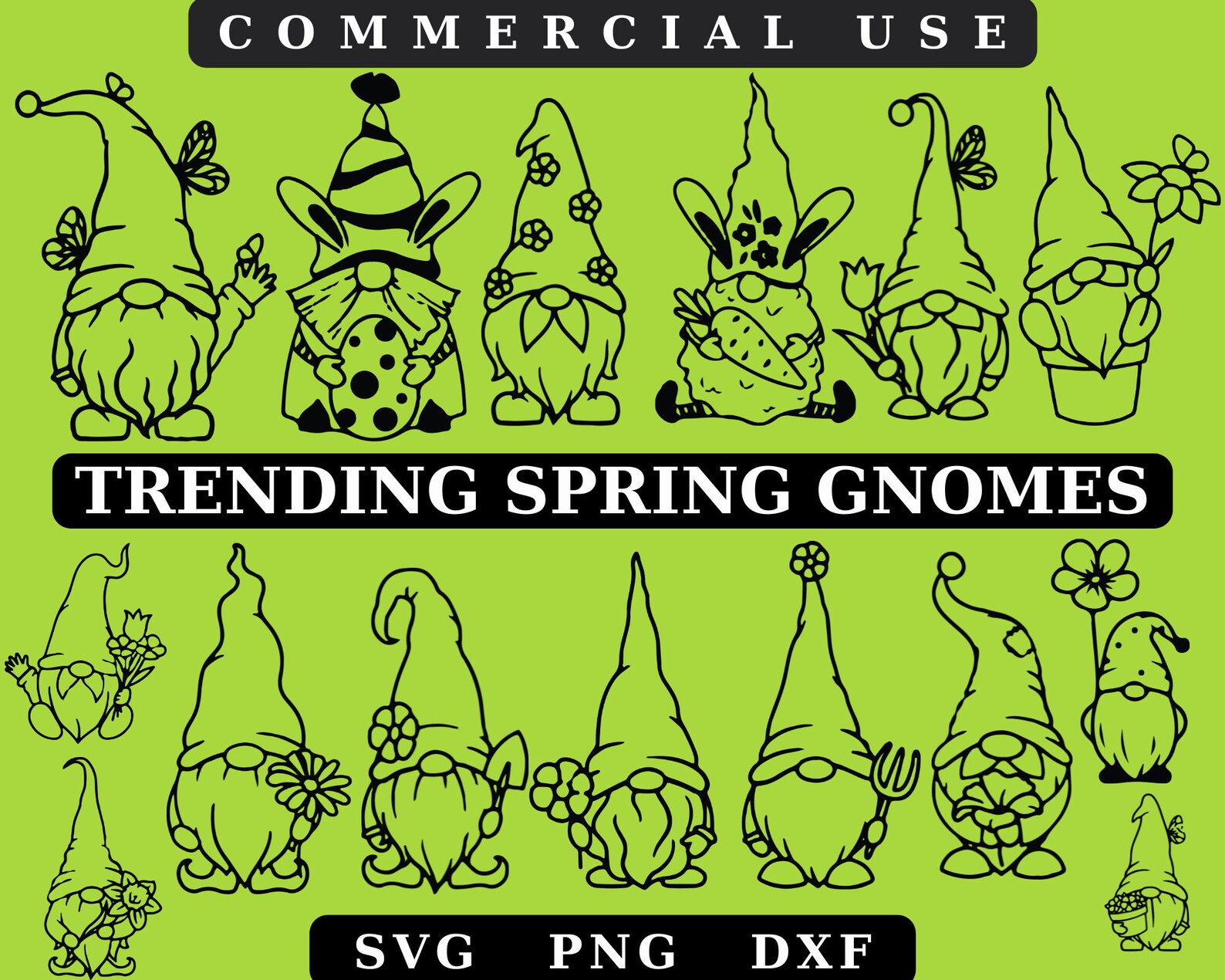 Spring Gnome Svg, Garden Gnomes Svg, Daisy Spring Gnomes Svg, Gnomes ...