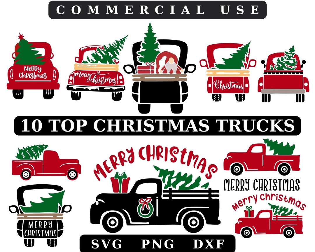 Christmas Truck SVG Bundle: Santa, Tree, Gifts (digital Download) - Etsy
