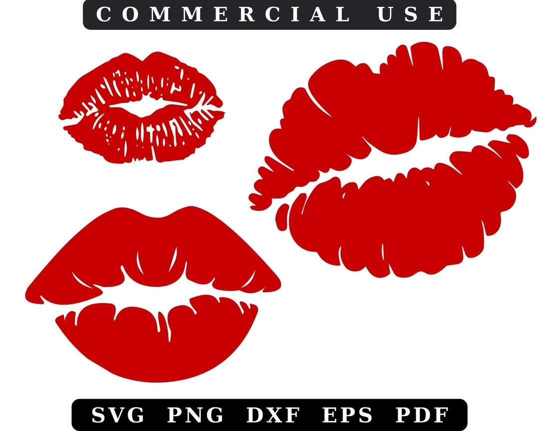 Labios svg labios rojos svg Kiss svg american lips svg - Etsy México