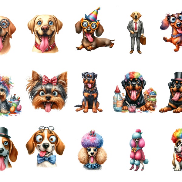 Crazy Animal Clipart - Etsy