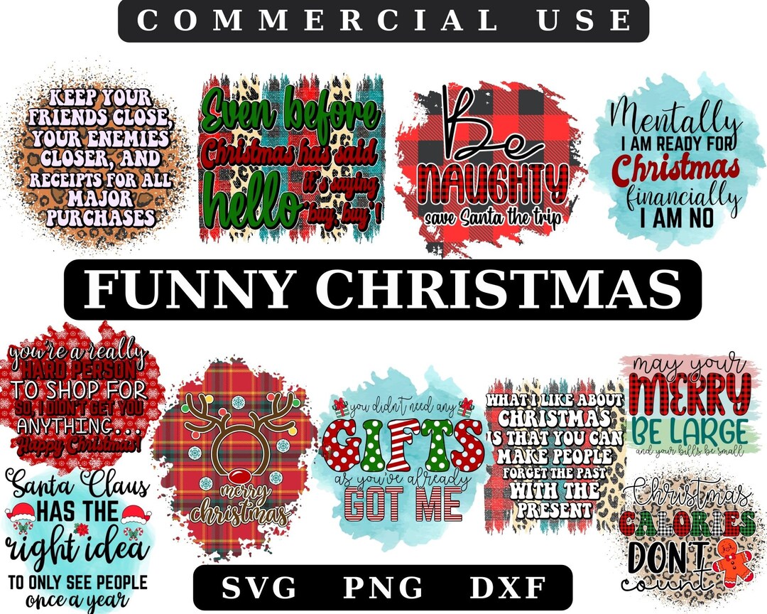 Funny Christmas Sublimation PNG Bundle,funny Santa Claus PNG ...