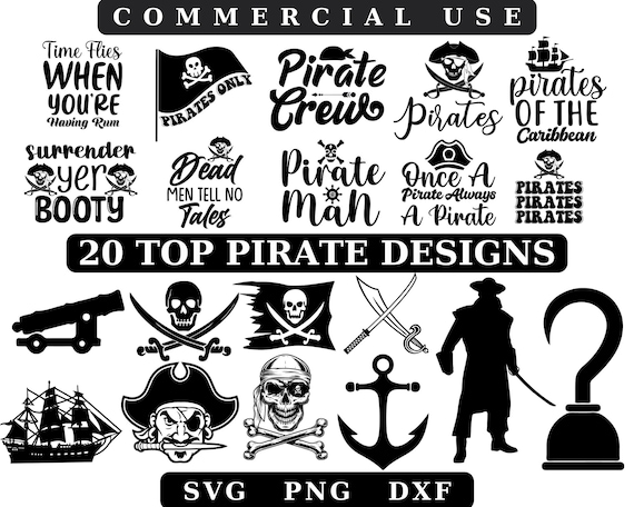 Silhouette De Pirate PIRATE SVG, Pirate Bundle Svg, Pirate Bundle Png,