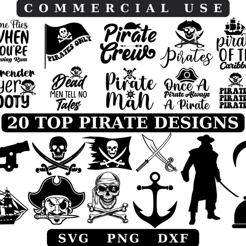 Pirate Svg - Etsy
